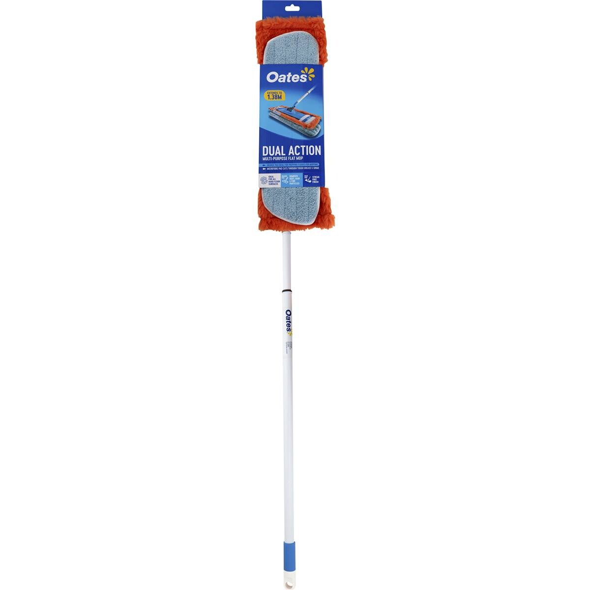 Oates Dual Action Multipurpose Flat Mop Each | Woolworths