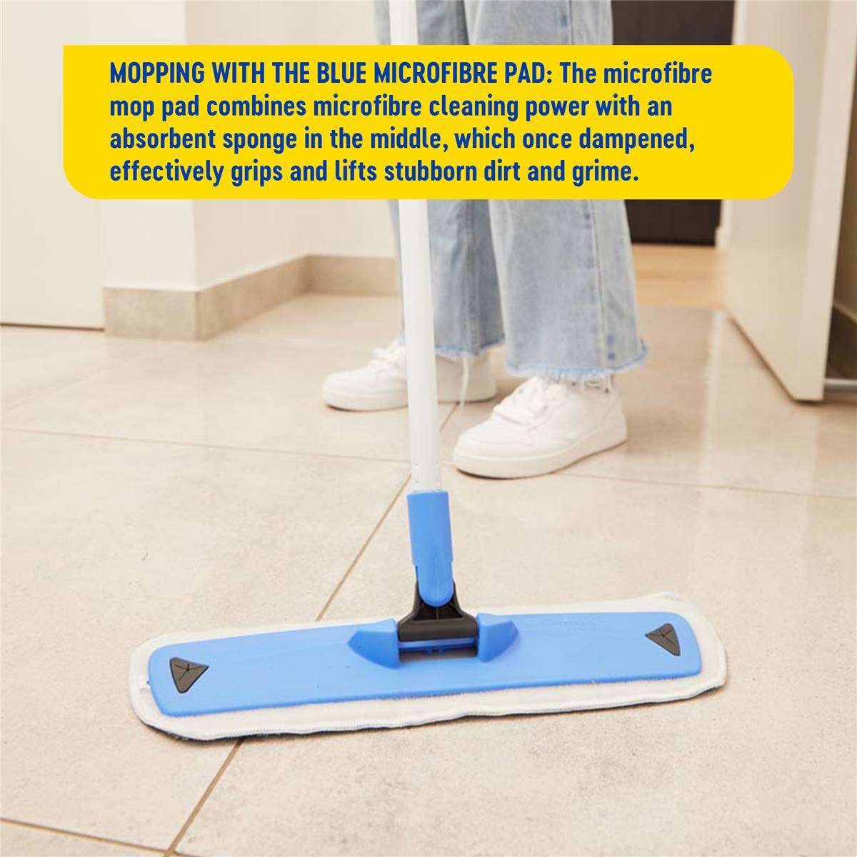 Oates Dual Action Multipurpose Flat Mop Each | Woolworths