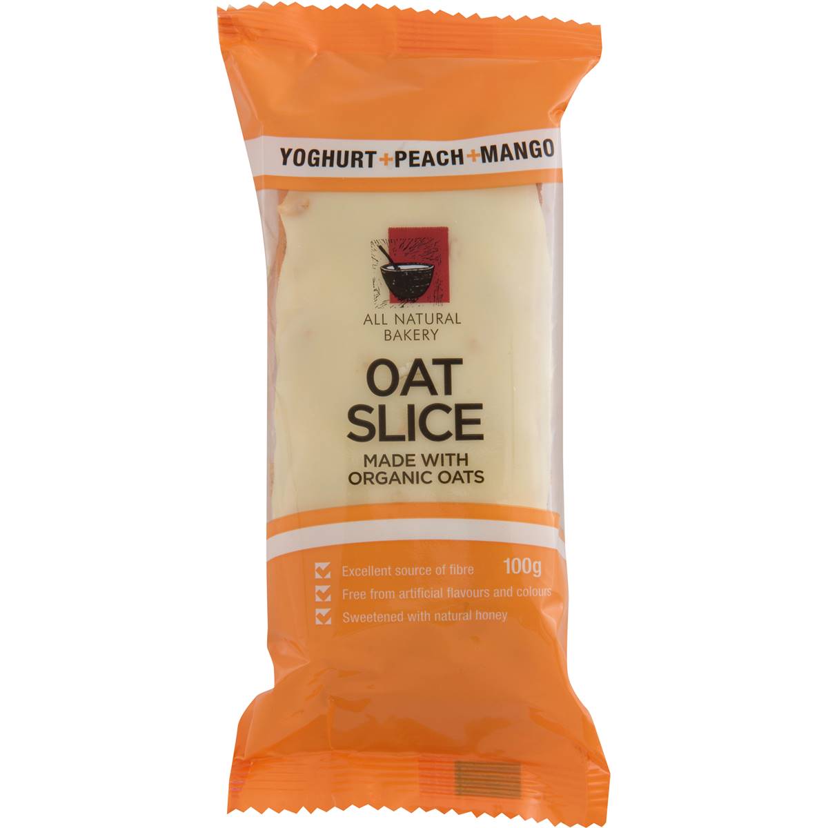 All Natural Bakery Bars Oat Slice Yog Peach & Mango 100g | Woolworths