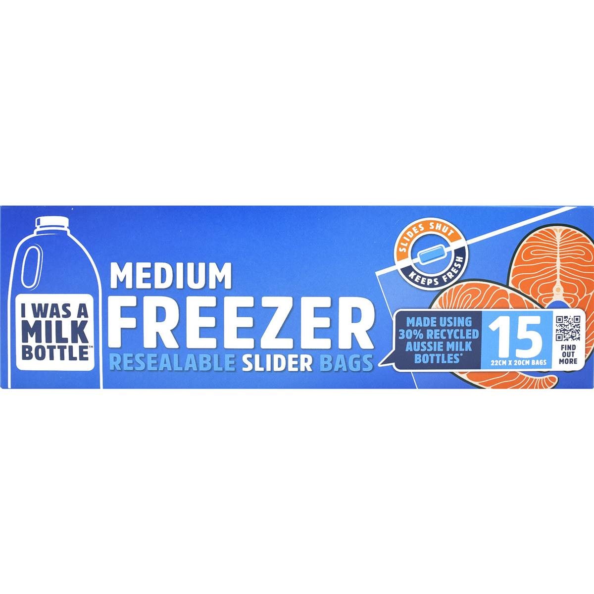 I Was A Milk Bottle Medium Freezer Resealable Slider Bags 15 Pack ...