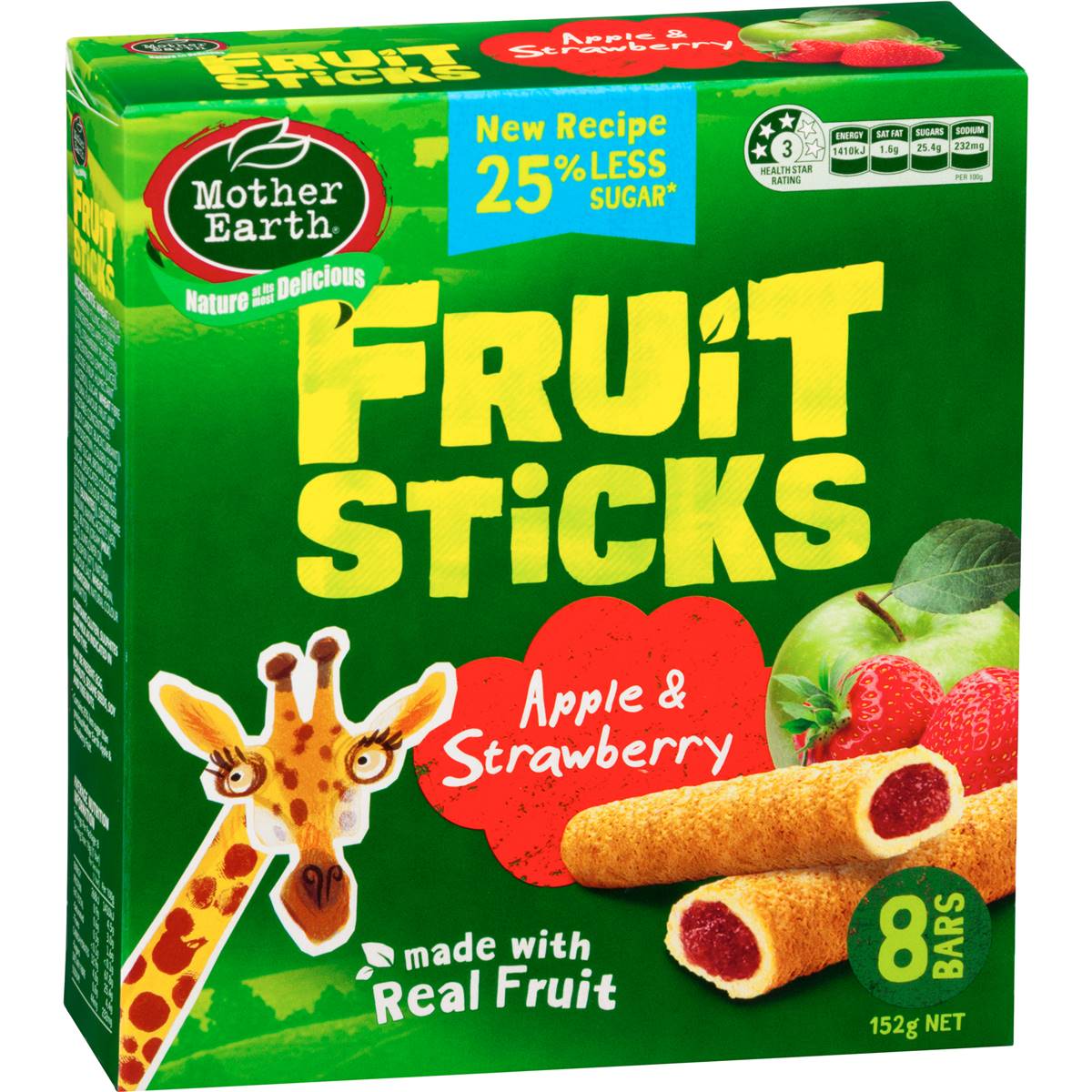 Mother Earth Fruit Sticks Strawberry 152g | Woolworths