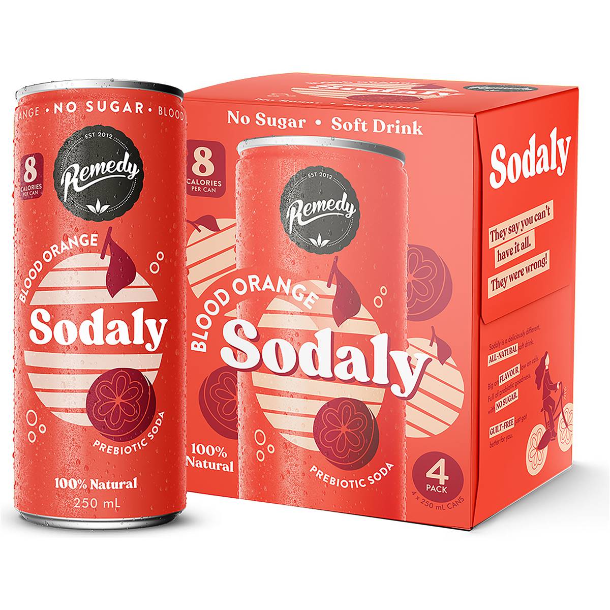 Remedy Sodaly Blood Orange 4 X 250ml | Woolworths