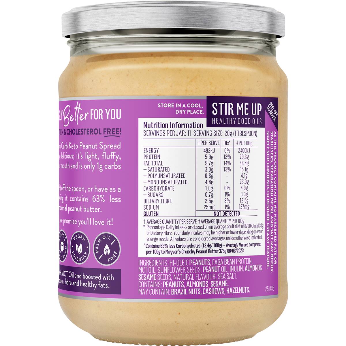 Mayver's Low Carb Protein Keto Peanut Spread 220g | Woolworths