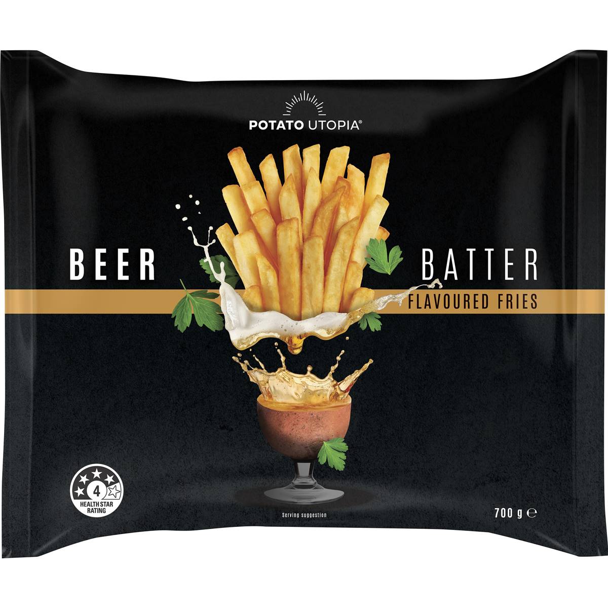 Potato Utopia Beer Battered Flavoured Fries 700g | Woolworths