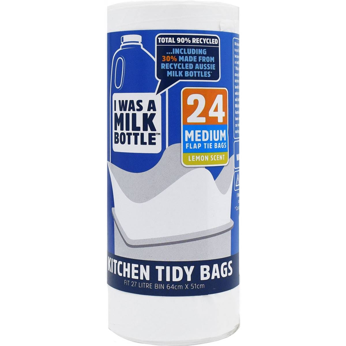 I Was A Milk Bottle Kitchen Tidy Bag Medium 24 Pack | Woolworths