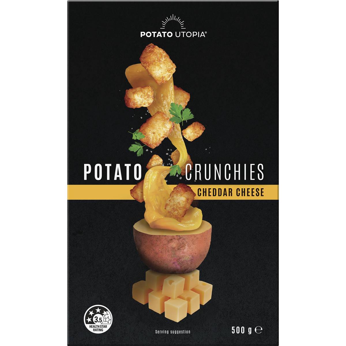 Potato Utopia Potato Crunchies Cheddar Cheese 500g | Woolworths