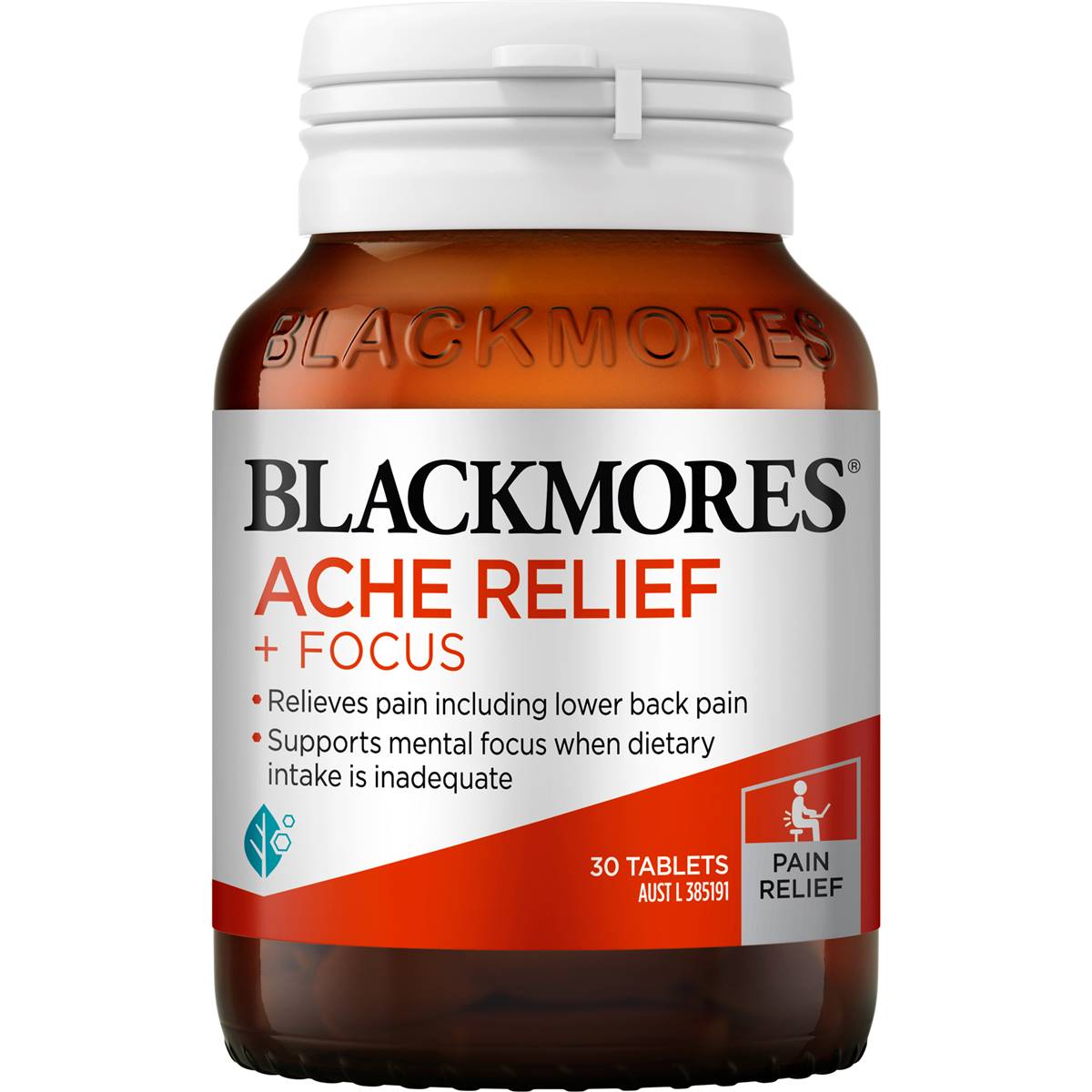 Blackmores Ache Relief + Focus Tablets 30 Pack | Woolworths