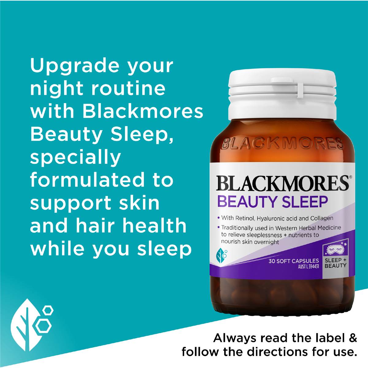 Blackmores Beauty Sleep Soft Capsules 30 Pack | Woolworths