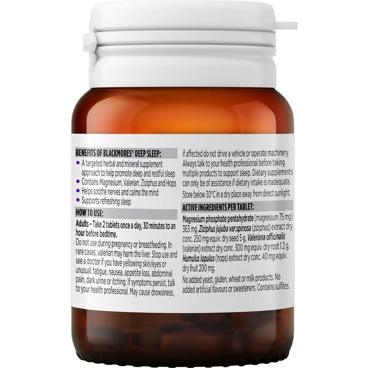 Blackmores Deep Sleep Capsules 30 Pack | Woolworths