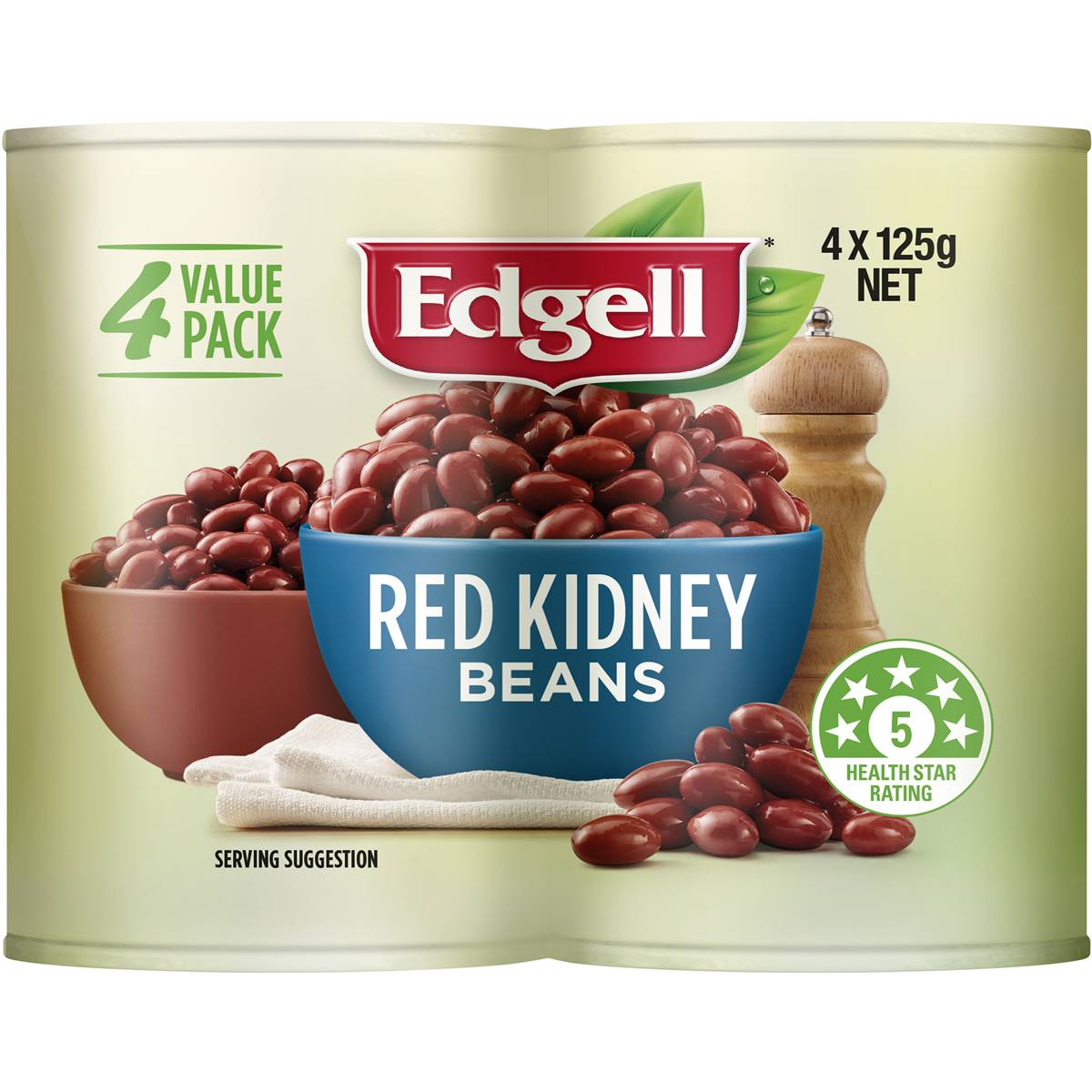 Edgell Beans Red Kidney 4x125g | Woolworths