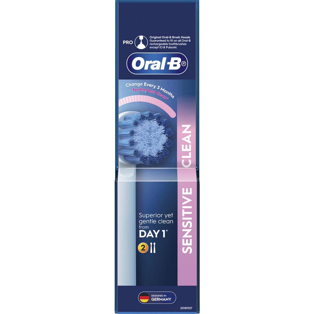 Oral B Sensitive Clean White Electric Toothbrush Refills 2 Pack ...
