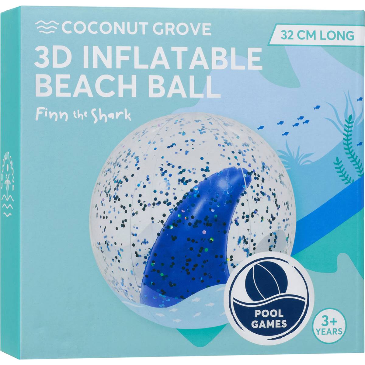 3d Inflatable Beach Ball Shark Each | Woolworths