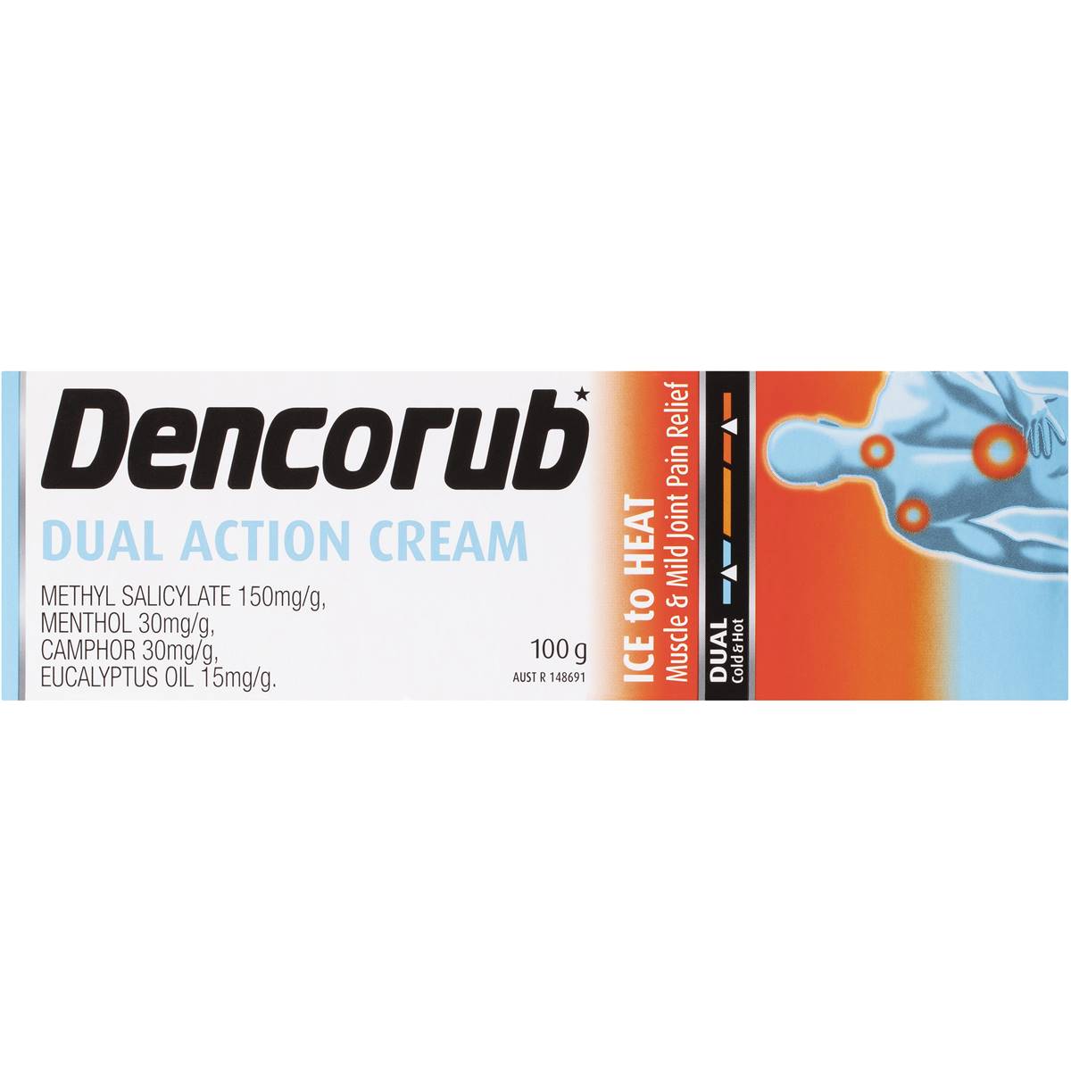 Dencorub Dual Action Cream Ice To Heat 100g | Woolworths