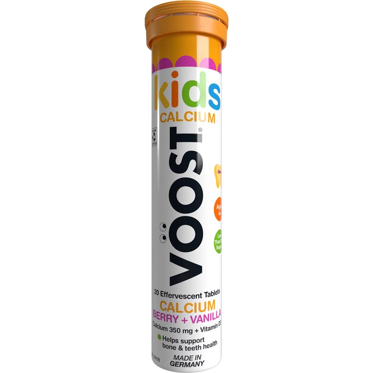 Voost Kids Calcium Berry + Vanilla Effervescent Tablets 20 Pack ...