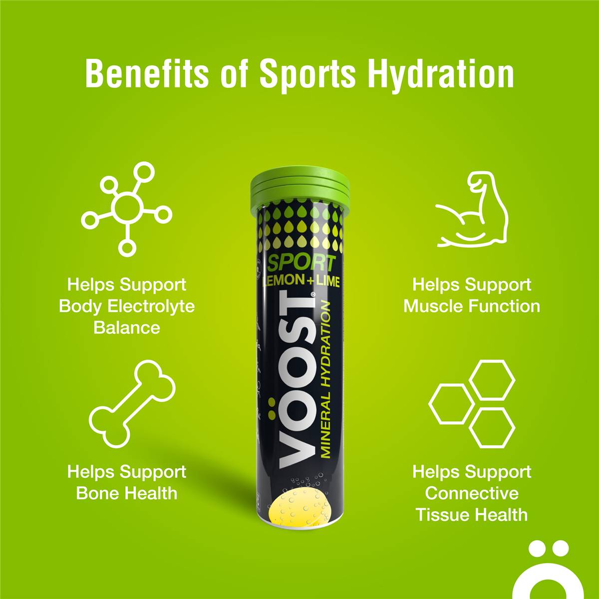 Voost Sport Lemon & Lime Effervescent Tablets 10 Pack | Woolworths