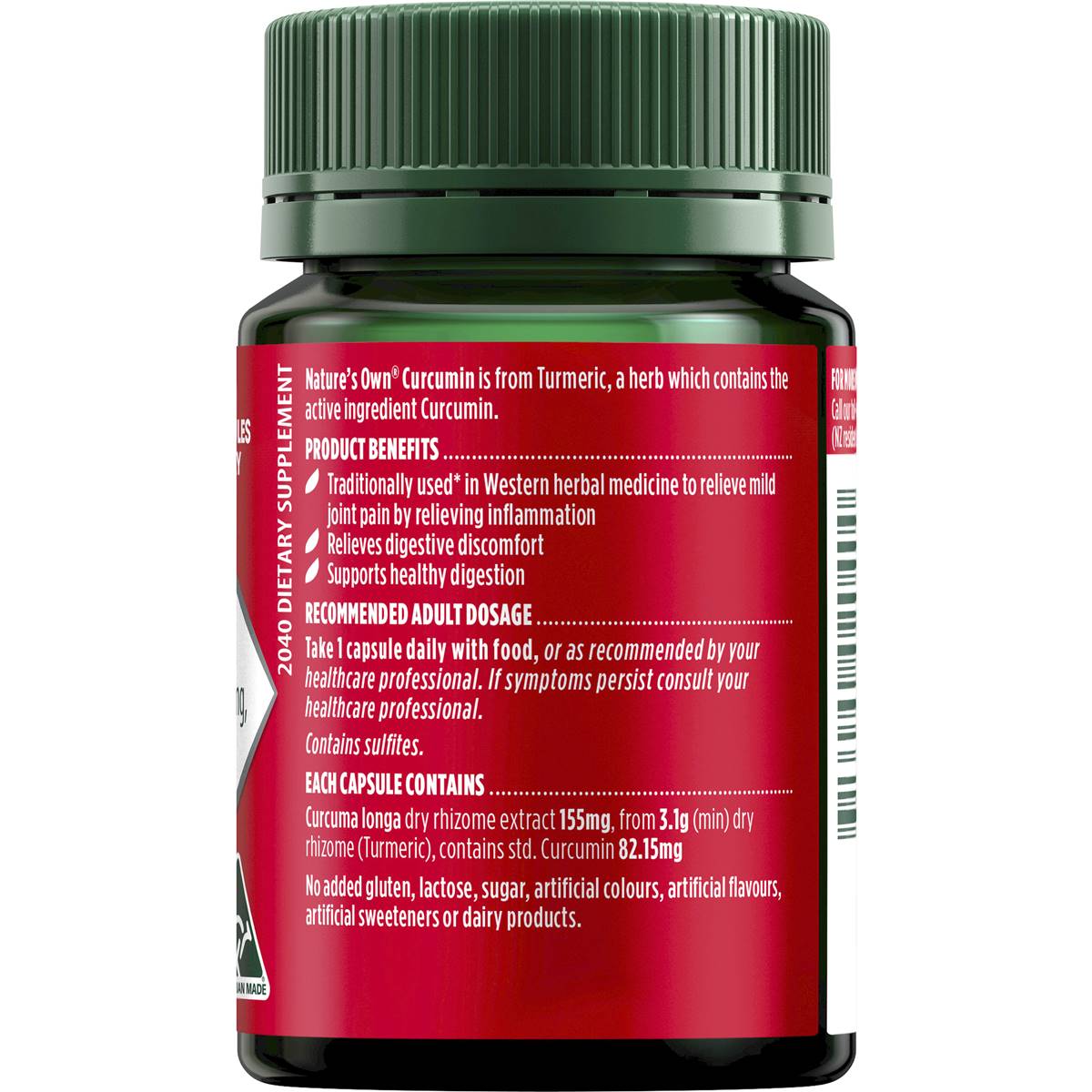 Nature's Own Curcumin Capsules For Joint Health 30 Pack | Woolworths