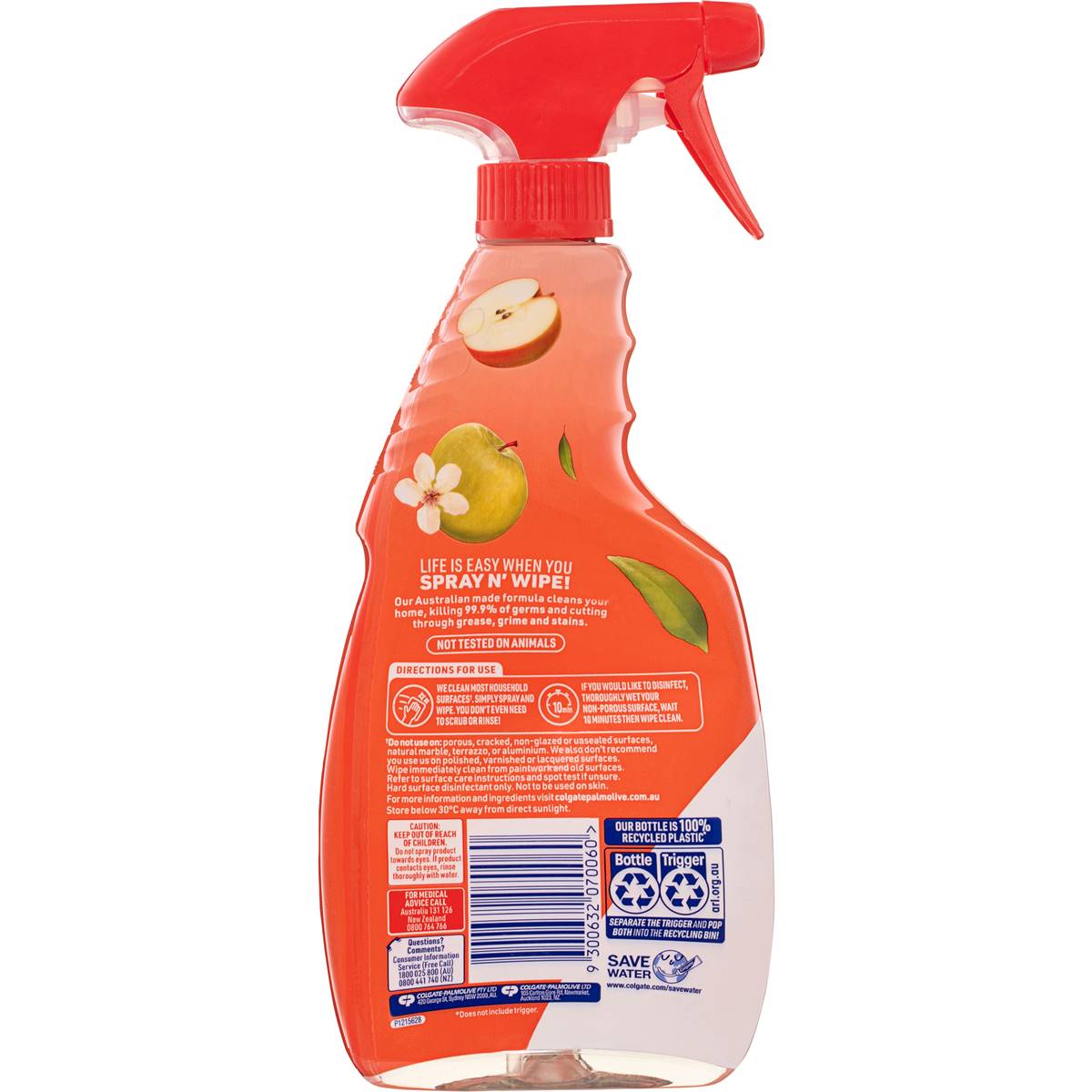 Ajax Spray N Wipe Multipurpose Apple Blossom & Citrus Trigger 500ml ...