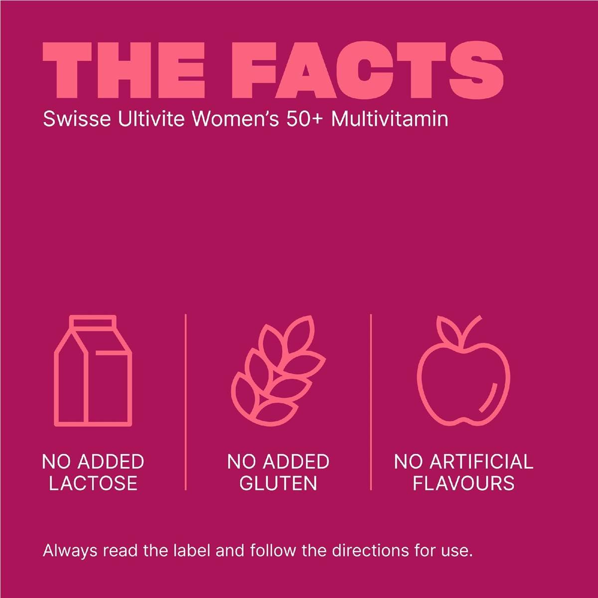 Swisse Ultivite Women's 50+ Multivitamin Tablets 60 Pack | Woolworths