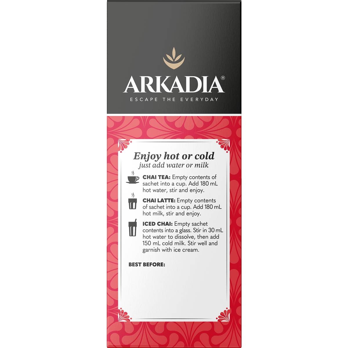 Arkadia Chai Tea Extra Spice 8 Pack | Woolworths