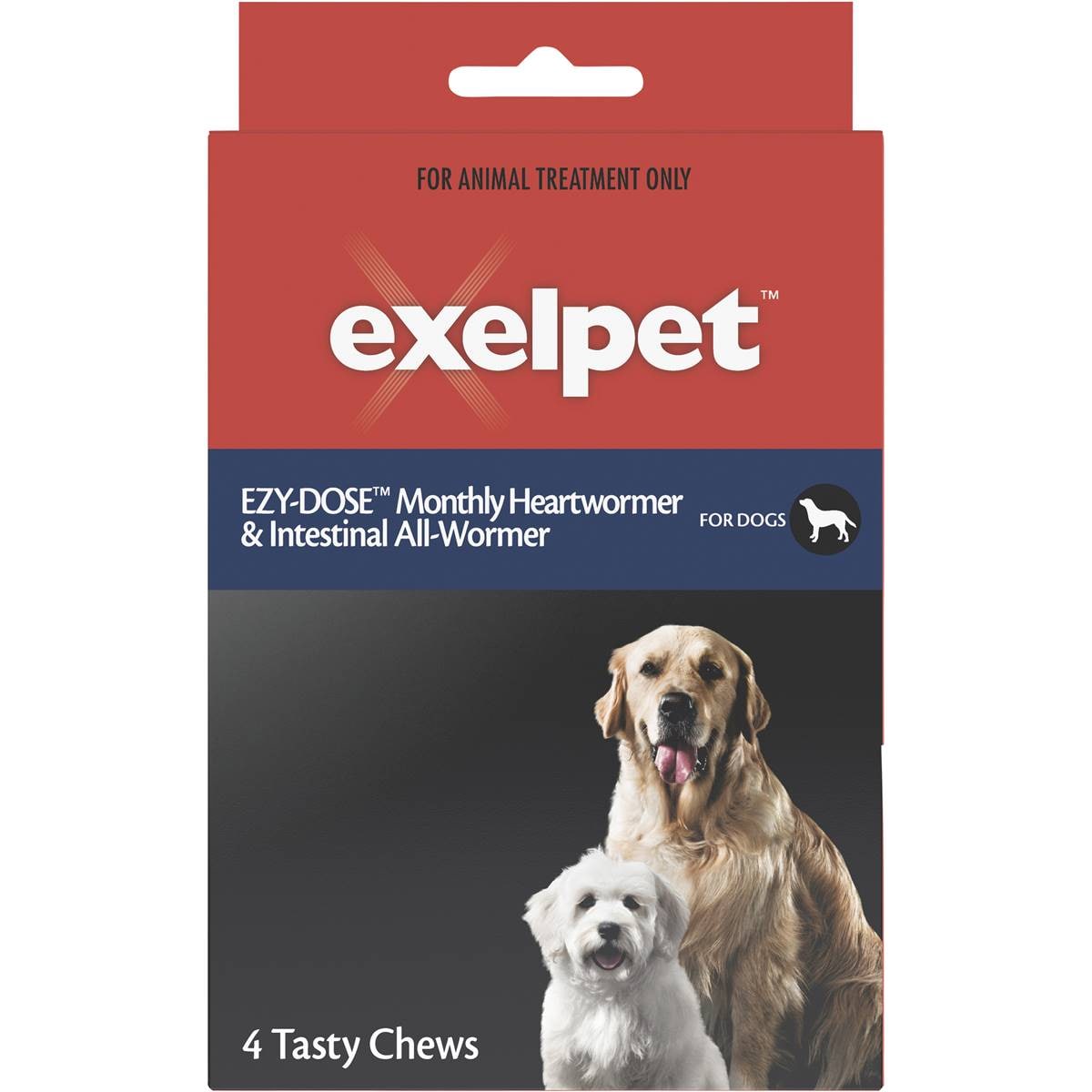 Exelpet Ezy Dose Heartwormer & Intestinal Allwormer For Dogs 4 Pack ...