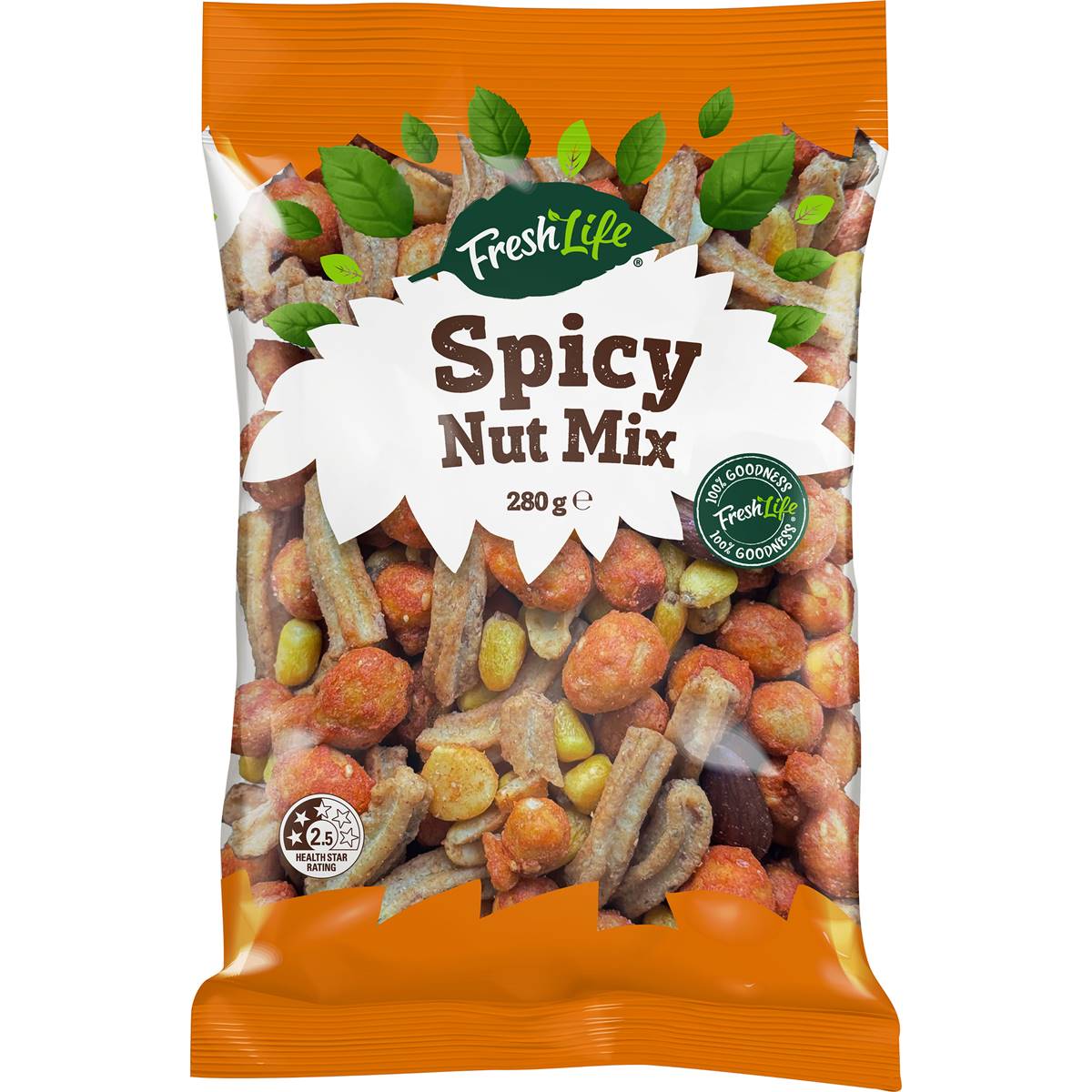 Fresh Life Spicy Nut Mix 280g | Woolworths