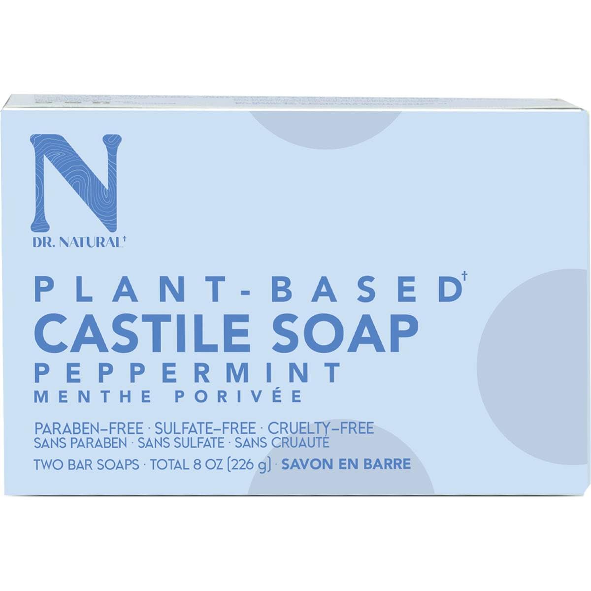 Dr Natural Castile Bar Soap Peppermint 2 Pack | Woolworths