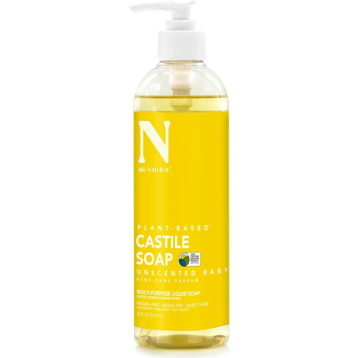 Dr Natural Castile Liquid Soap Unscented 473ml | Woolworths