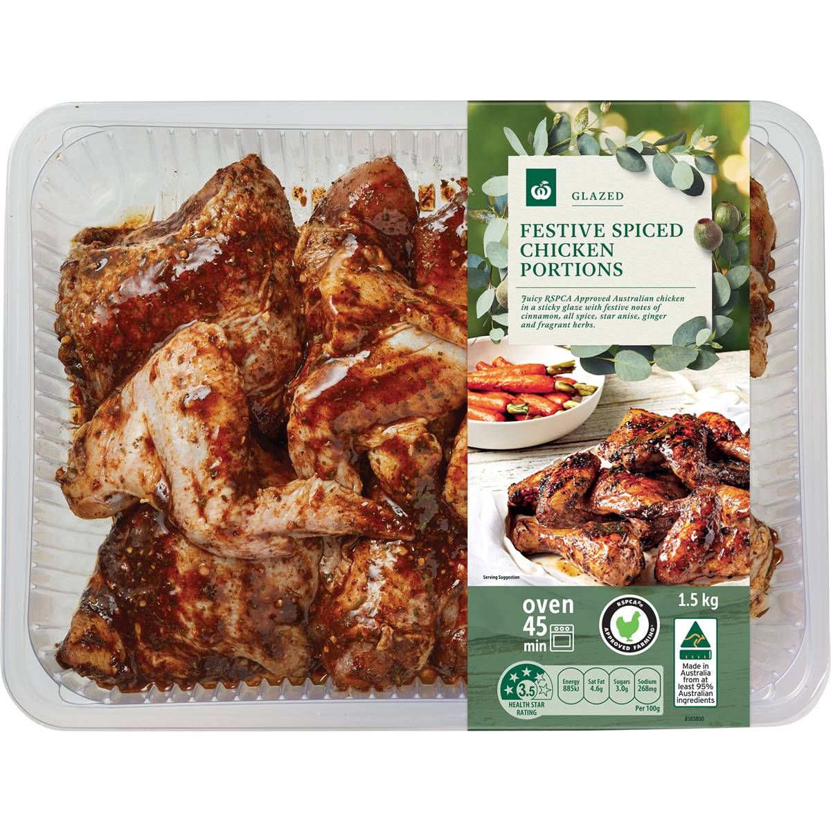 Woolworths Festive Spiced Chicken Portions 1.5kg | Woolworths