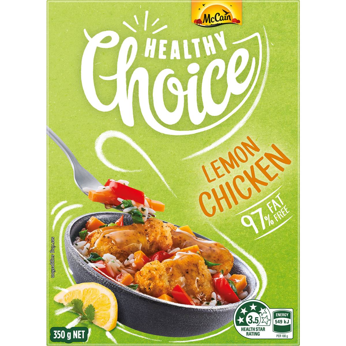 Mccain Healthy Choice Lemon Herb Chicken Frozen Meal 350g | Woolworths