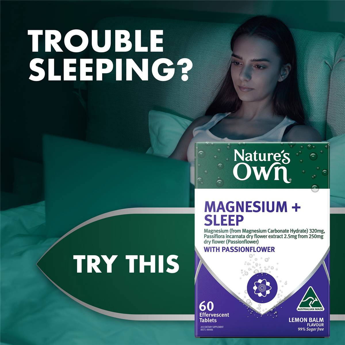 Nature's Own Magnesium+ Sleep Effervescent With Passionflower 60 Pack ...