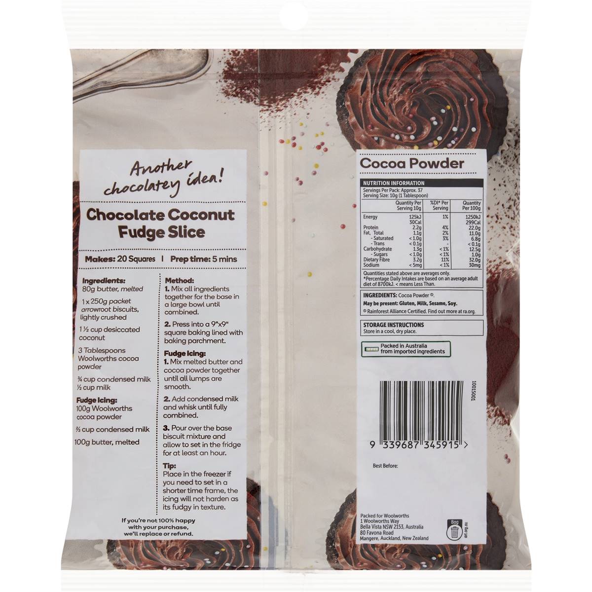 Woolworths Cocoa Powder 375g | Woolworths