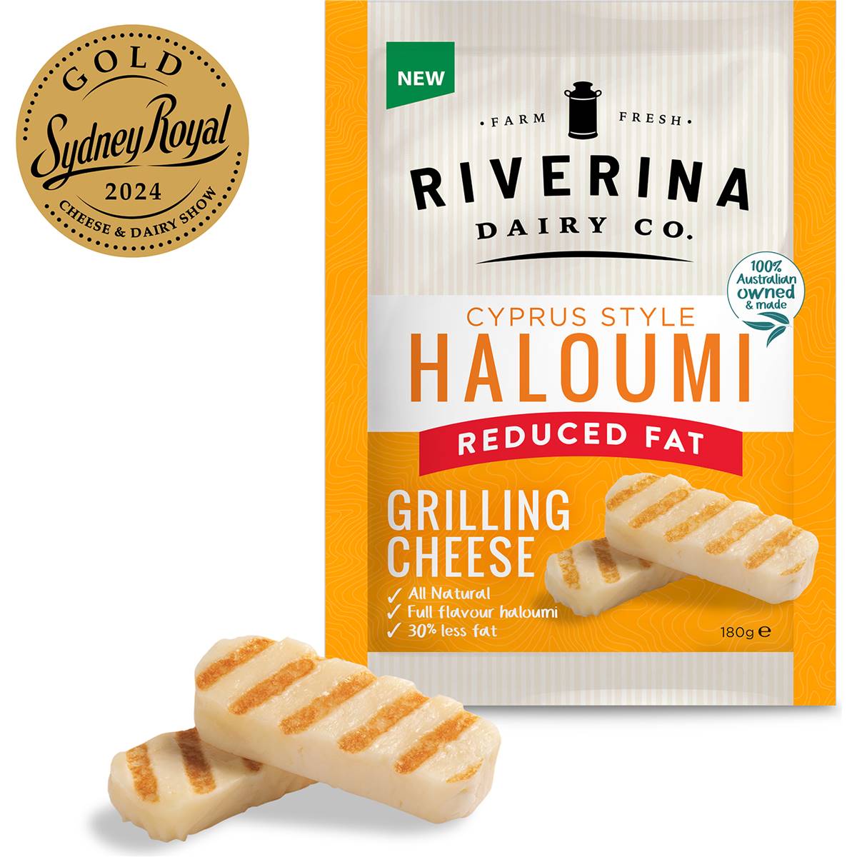 Riverina Greek Style Haloumi Reduced Fat 180g | Woolworths