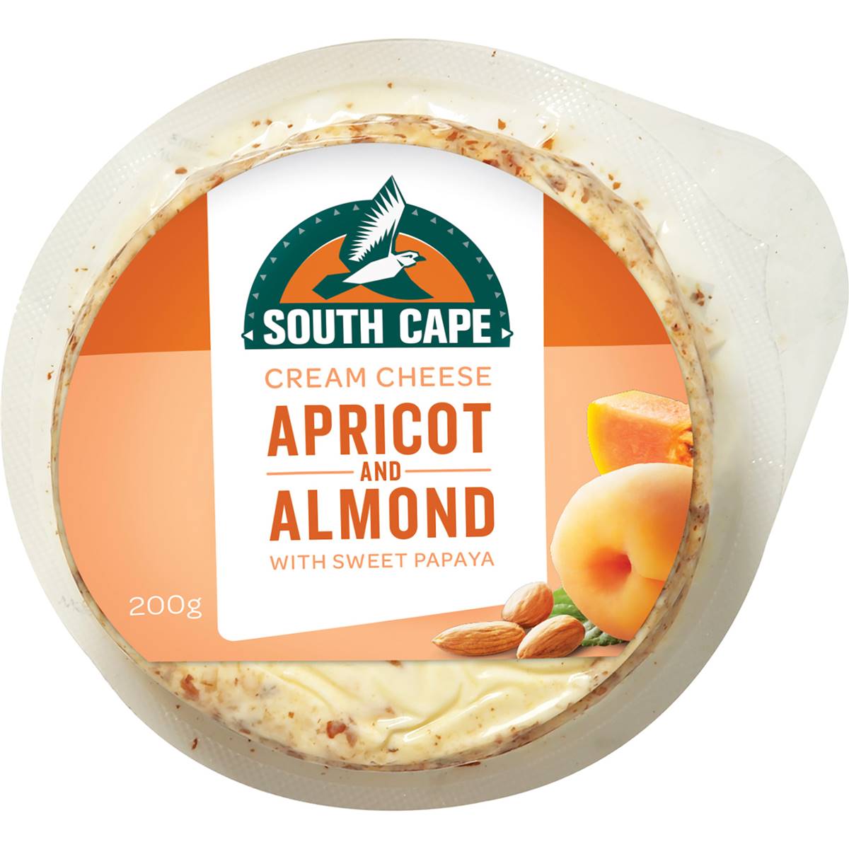 Calories in South Cape Cream Cheese, Apricot and Ginger