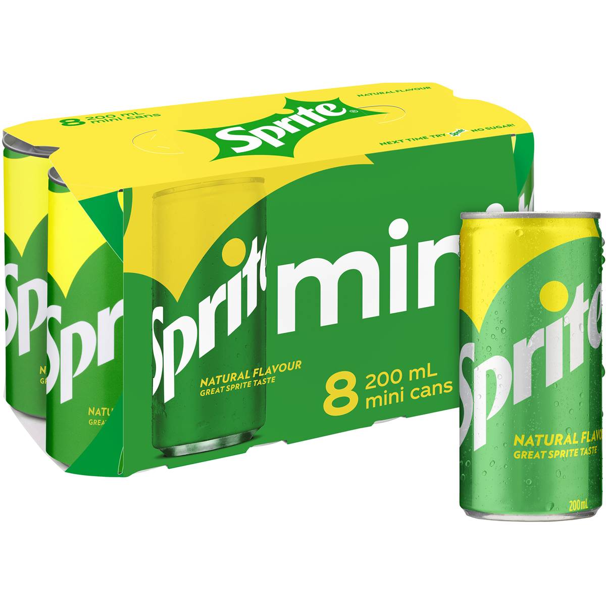 Sprite Mini Cans 200ml X8 Pack | Woolworths
