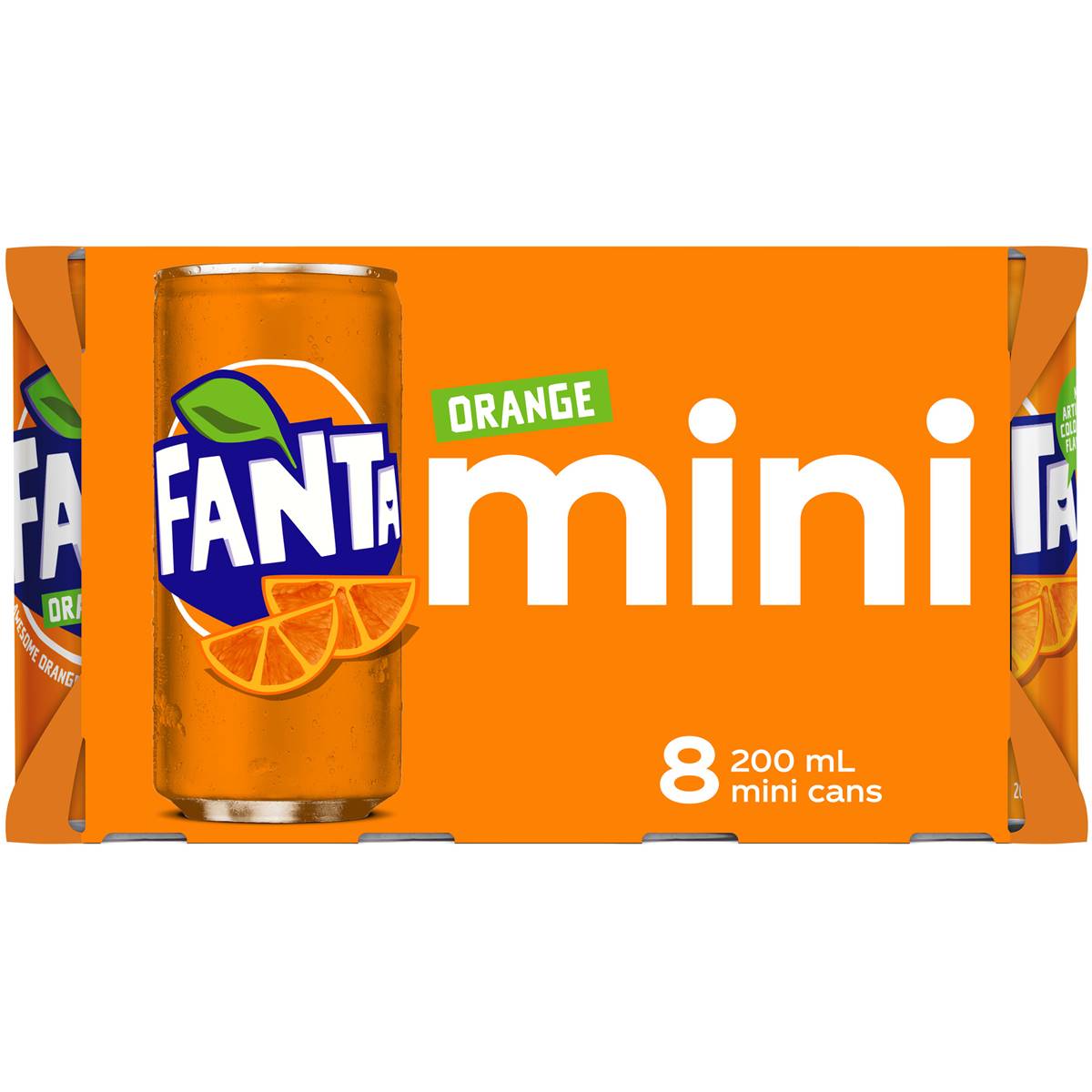 Fanta Orange Mini Can 200ml X8 Pack | Woolworths