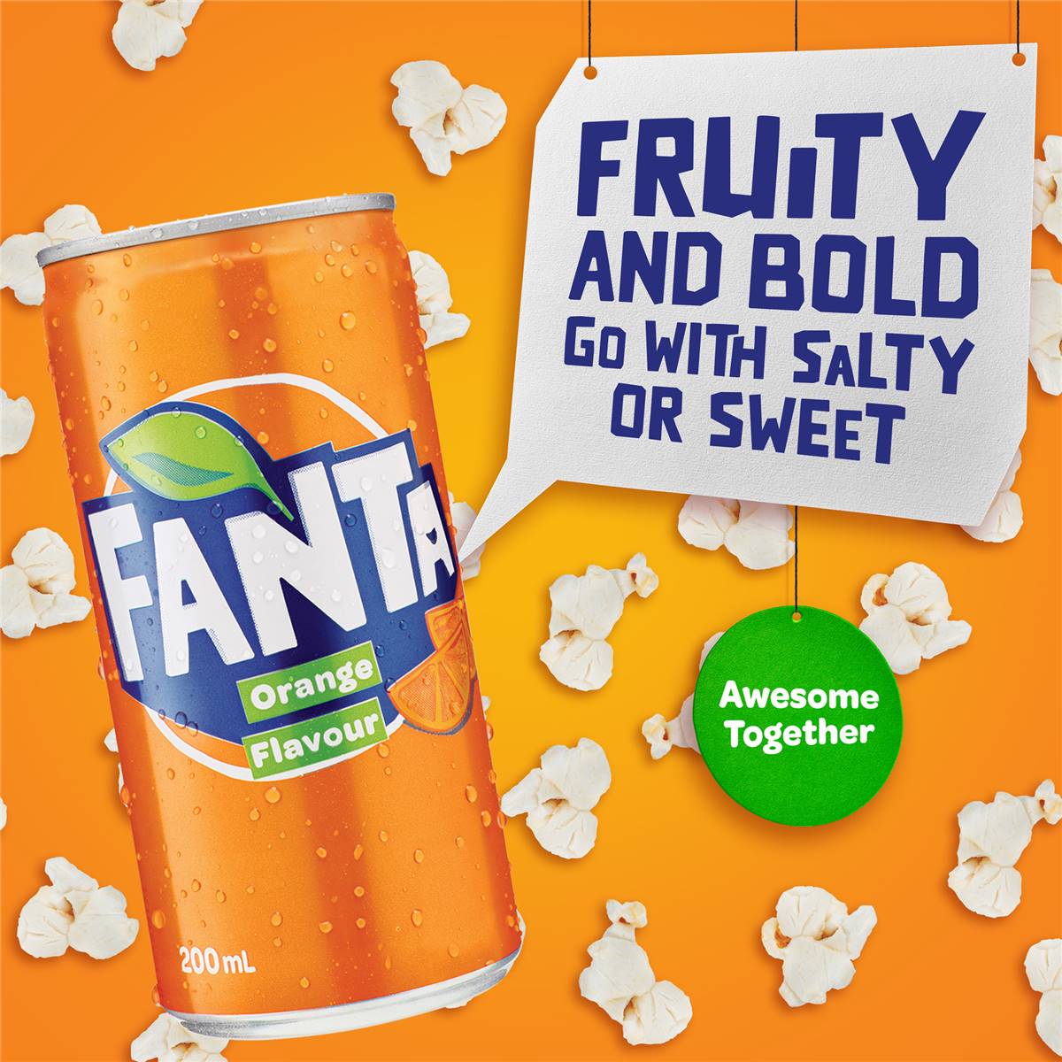 Fanta Orange Mini Can 200ml X8 Pack | Woolworths