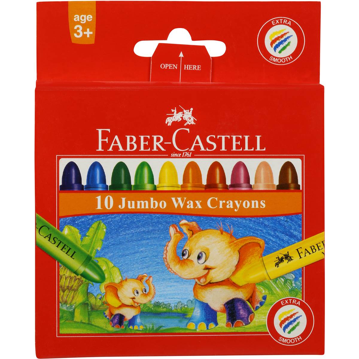 Faber-castell Crayon Jumbo Wax 10 Pack | Woolworths