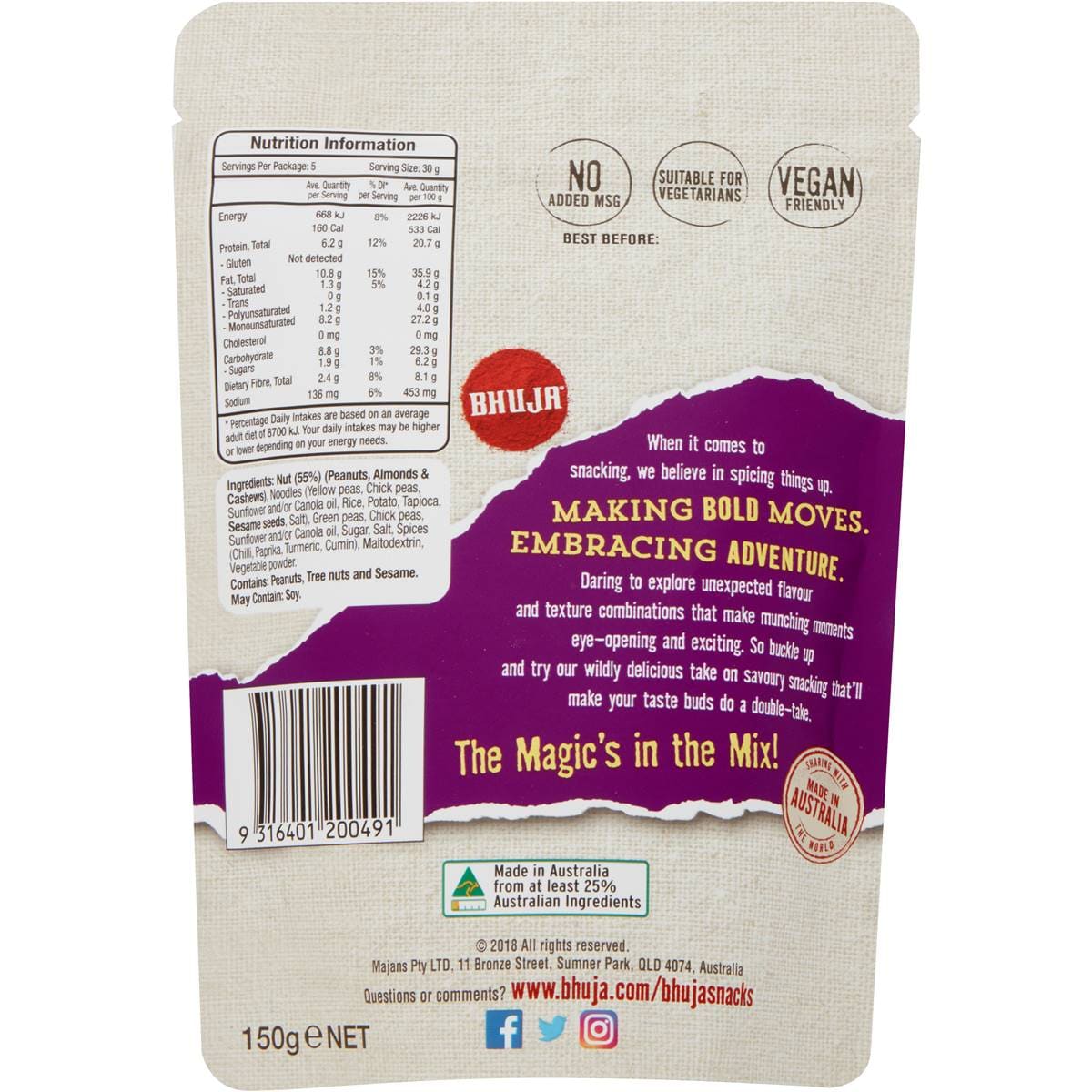 Bhuja Nut Mix 150g | Woolworths