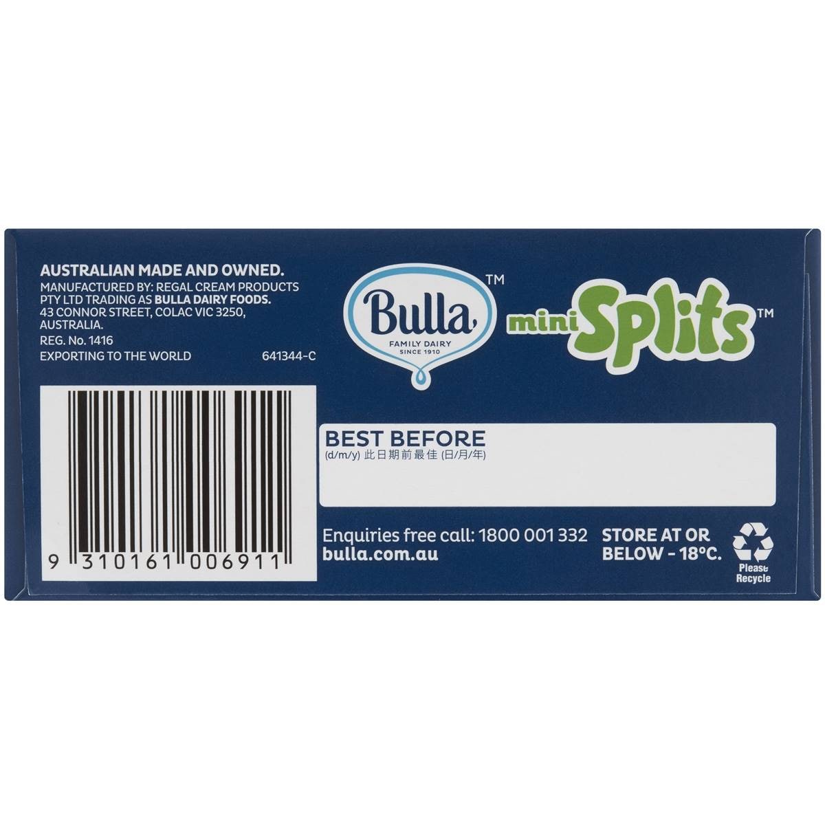 Bulla Mini Splits Tropical & Raspberry 14 Pack | Woolworths