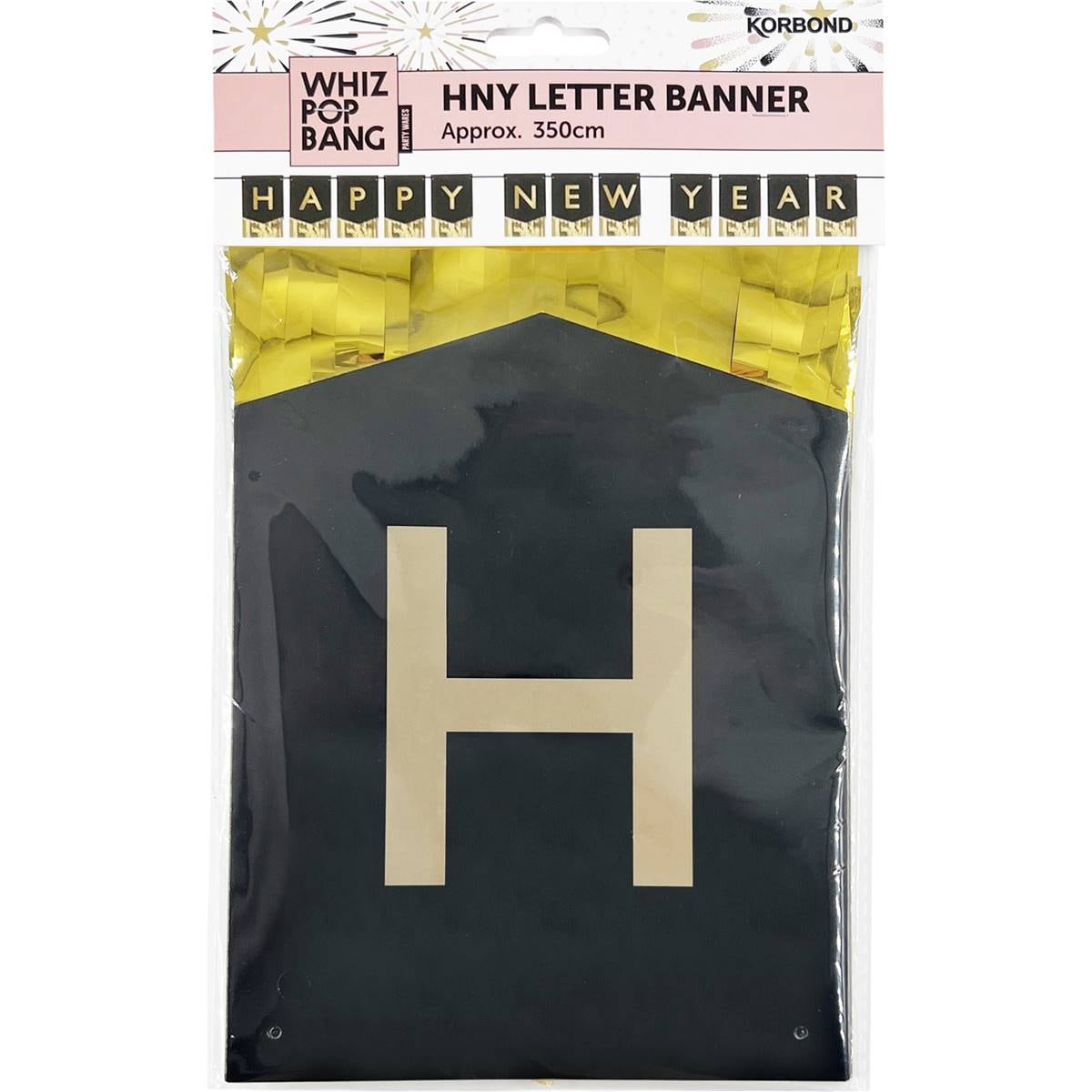 Whiz Pop Bang Happy New Year Letter Banner With Foil Trim Each | Woolworths