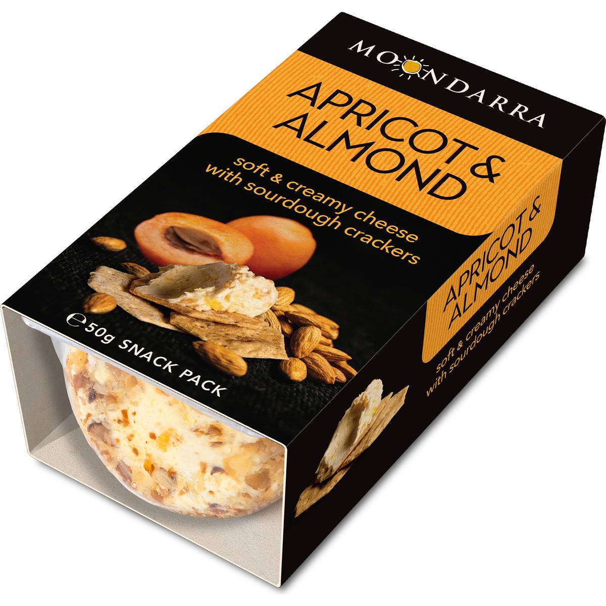 Moondarra Cream Cheese Apricot & Almond Snack Pack 50g | Woolworths