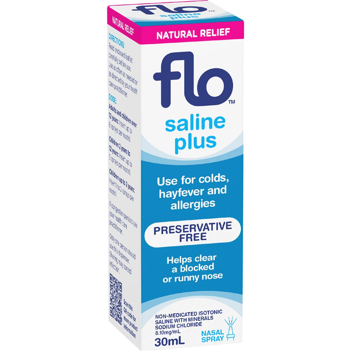 Flo Saline Plus Nasal Spray 30ml | Woolworths