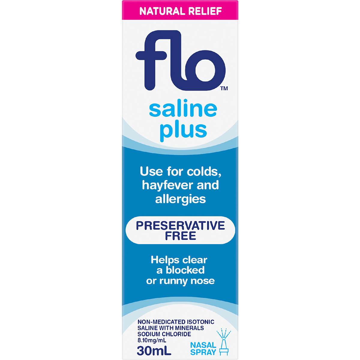 Flo Saline Plus Nasal Spray 30ml | Woolworths