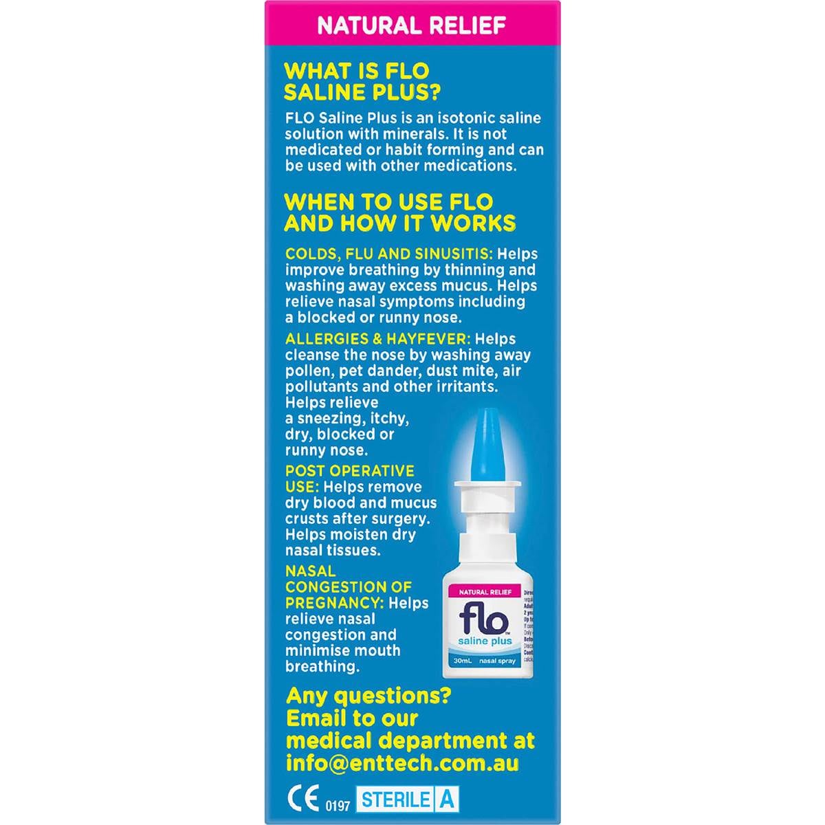Flo Saline Plus Nasal Spray 30ml | Woolworths