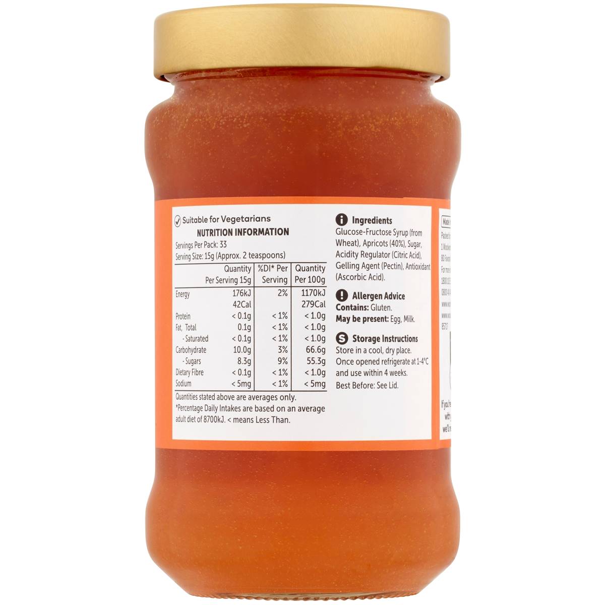 Essentials Apricot Jam 500g | Woolworths