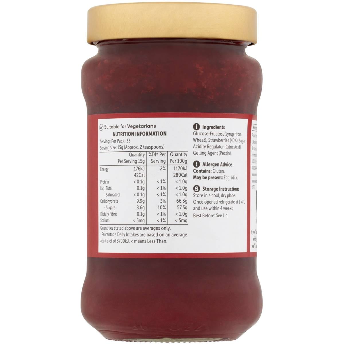 Essentials Strawberry Jam 500g | Woolworths