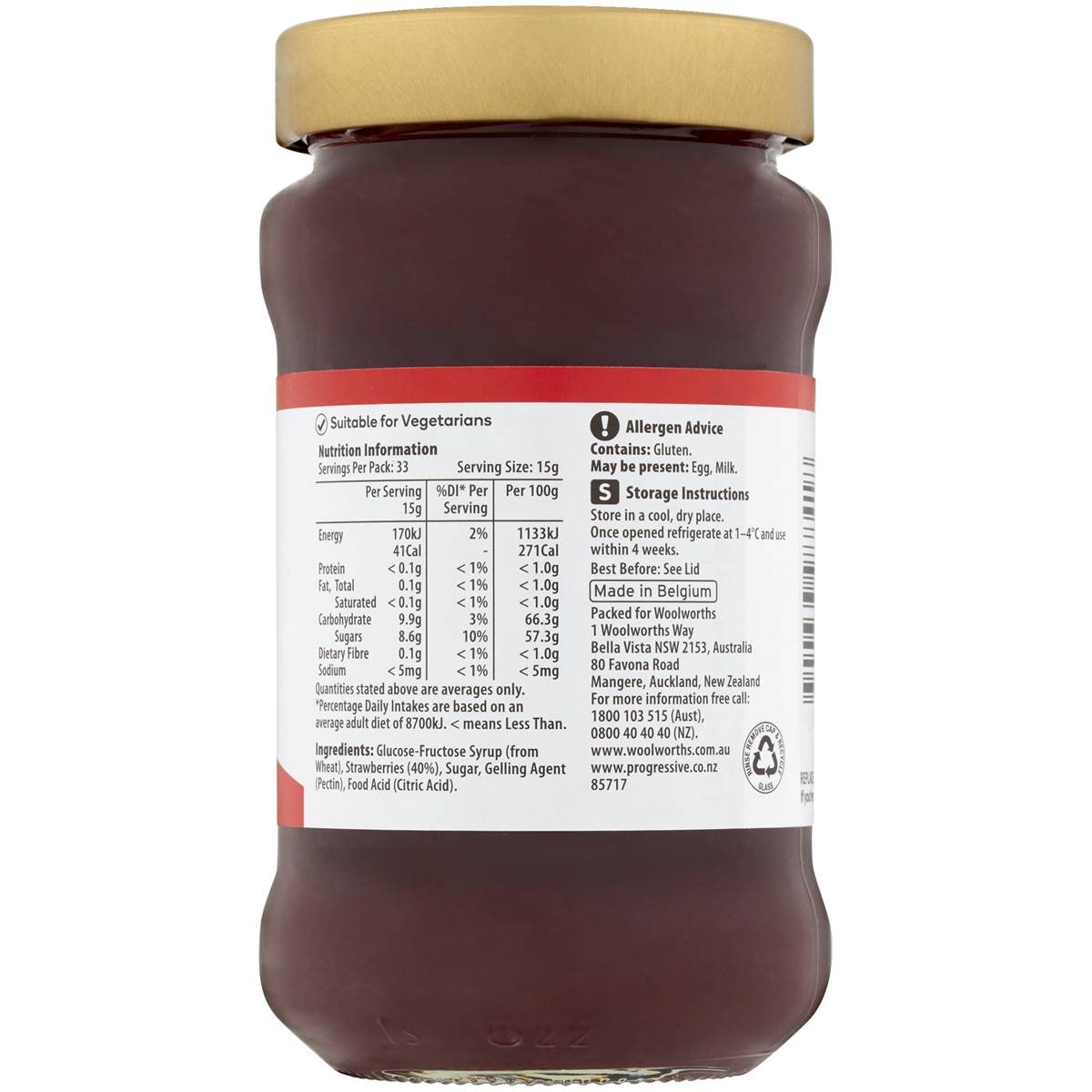 Essentials Strawberry Jam 500g | Woolworths