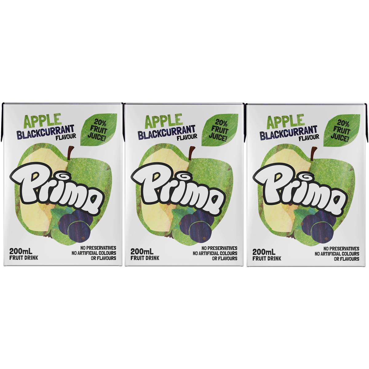 Prima Apple & Blackcurrant Fruit Drink 6x200ml | Woolworths