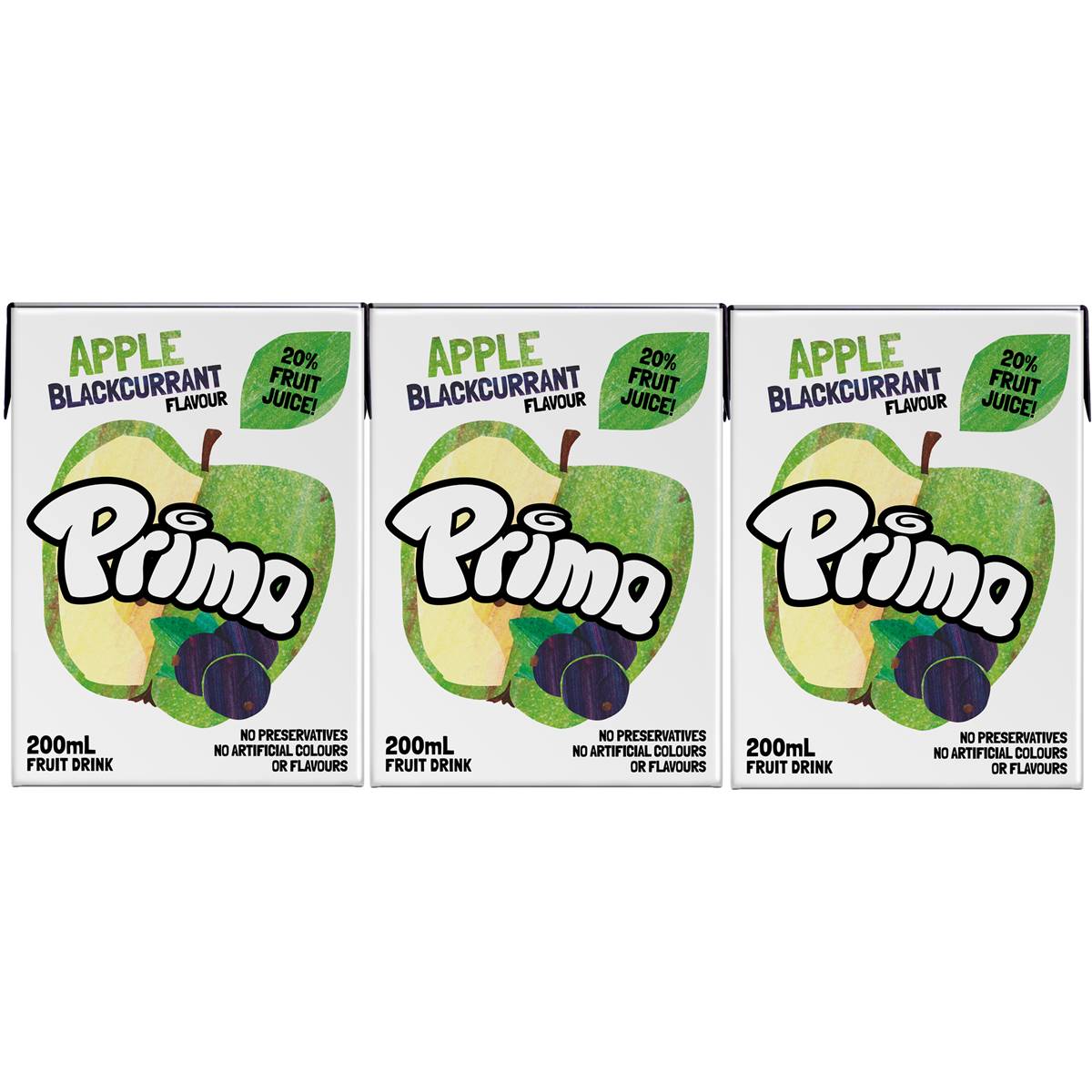 Prima Apple & Blackcurrant Fruit Drink 6x200ml | Woolworths