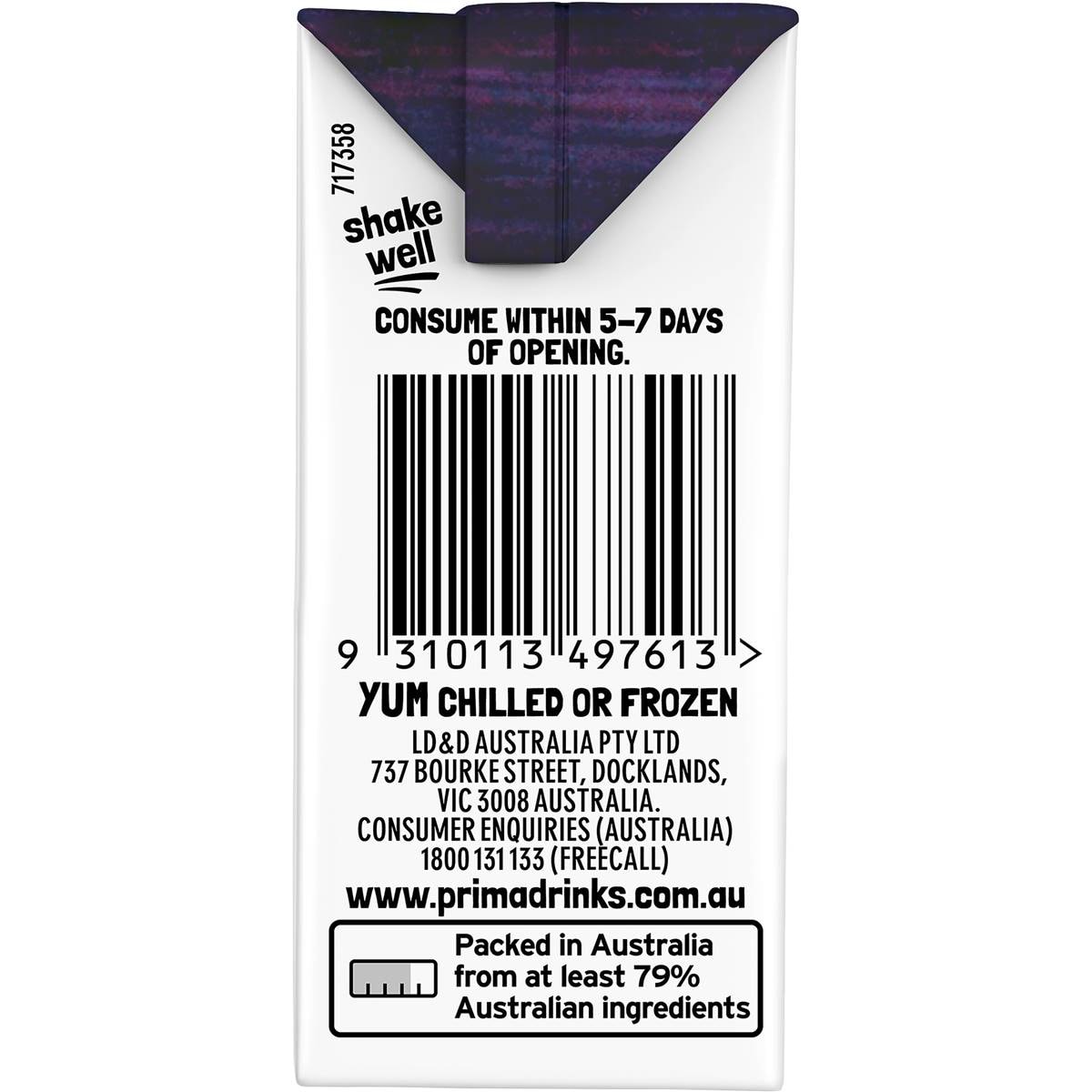 Prima Apple & Blackcurrant Fruit Drink 6x200ml | Woolworths